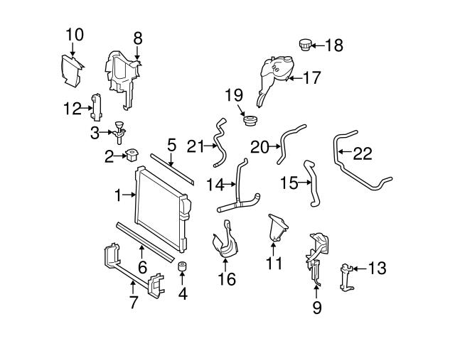 Genuine Mercedes 2165050830 Radiator Support Baffle; Right Upper ...