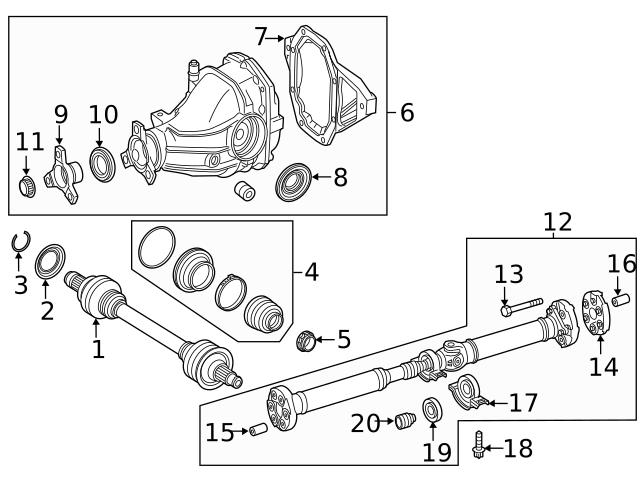 Genuine Mercedes 2174110400 Driveshaft Flex Disc/Joint; Rear - Mercedes
