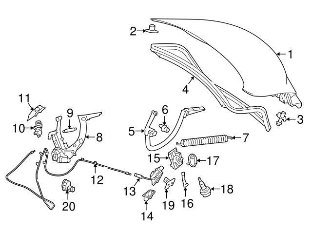 Genuine Mercedes 2177500000 Trunk Lid Latch; Rear - Mercedes