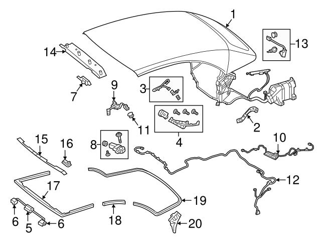 Genuine Mercedes 2177502500 Convertible Top Switch - Mercedes ...