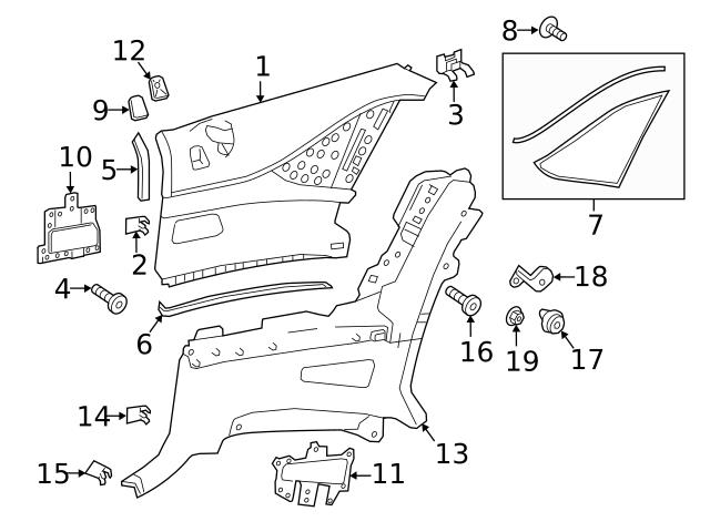 Genuine Mercedes 2178200500 Seat Belt Guide; Rear Left - Mercedes