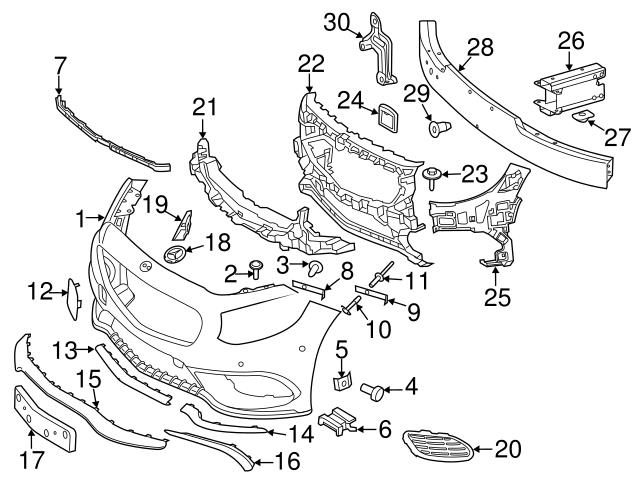 Genuine Mercedes 21788508249999 Tow Eye Cap; Front - Mercedes