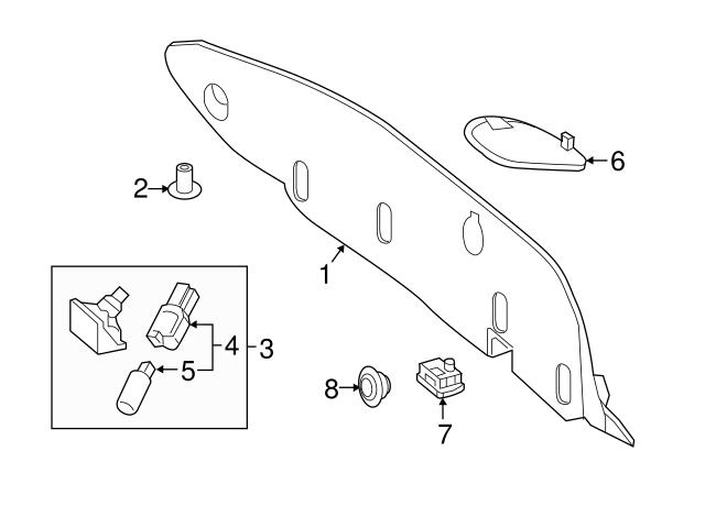 Genuine Mercedes 217905570064 Trunk Lid Release Switch; Left, Right ...