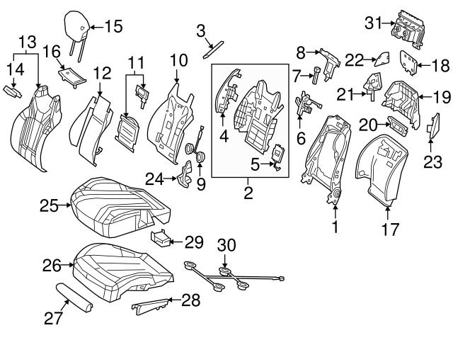 Genuine Mercedes 2179057101 Seat Track Position Sensor; Front Left ...