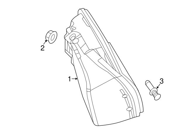 Genuine Mercedes 2179060457 Back Up Lamp Assembly; Right Rear, Rear ...