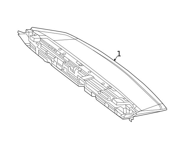Genuine Mercedes 2179069000 Center High Mount Stop Light; Rear - Mercedes