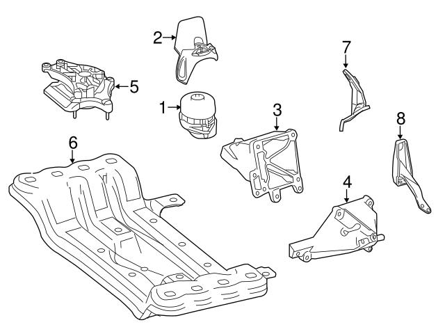 Genuine Mercedes 218240071764 Engine Mount Support; Left - Mercedes ...