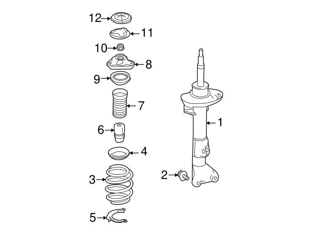 Genuine Mercedes 218323110064 Strut Assembly; Front Left/Right ...