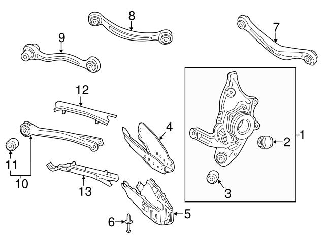 Genuine Mercedes 2183520000 Suspension Control Arm Cover; Rear Lower ...