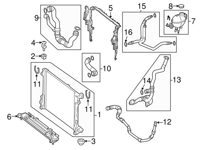 Genuine Mercedes 2185010782 Radiator Coolant Hose; Lower - Mercedes
