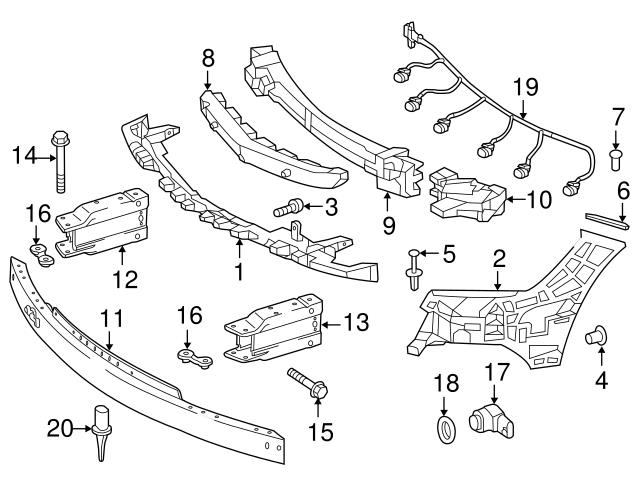 Genuine Mercedes 2185405905 Parking Aid System Wiring Harness; Inner ...