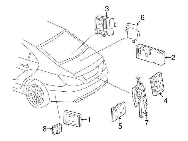 Genuine Mercedes 2188202926 Keyless Entry Module; Rear - Mercedes ...