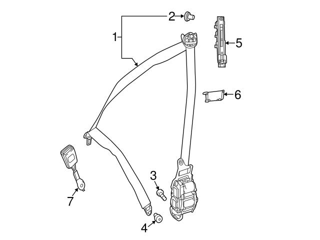 Genuine Mercedes 2188680144 Seat Belt Guide; Front Left/Right - Mercedes