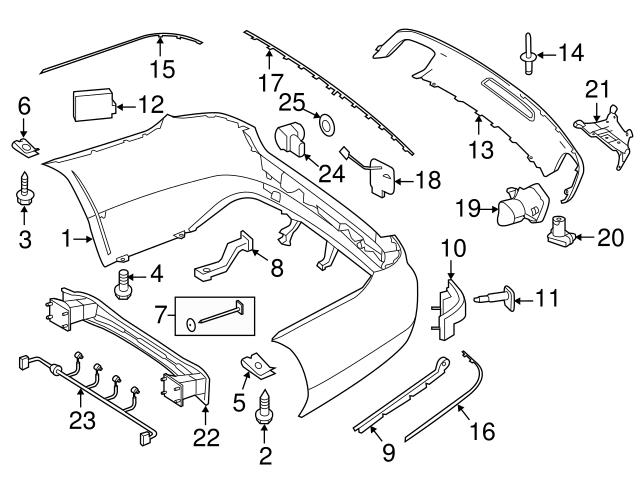 Genuine Mercedes 2188851414 Bumper Cover Bracket; Rear Right - Mercedes