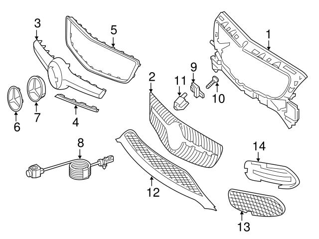 Genuine Mercedes 2188851722 Grille Molding; Left - Mercedes