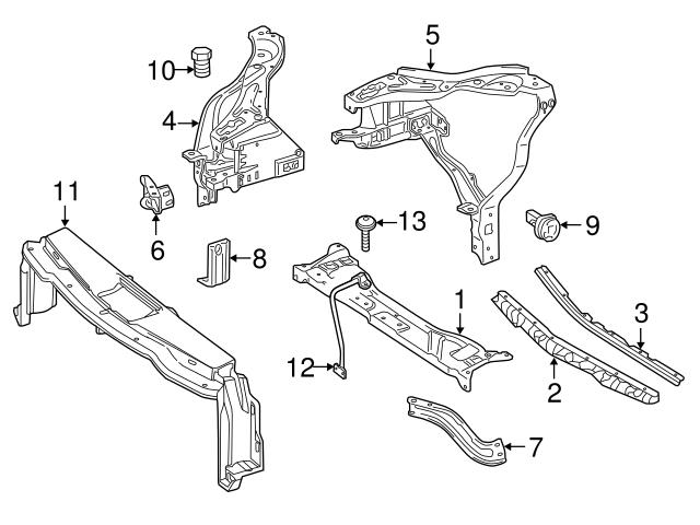Genuine Mercedes 2188980132 Hood Latch Support - Mercedes | 2188980032 ...