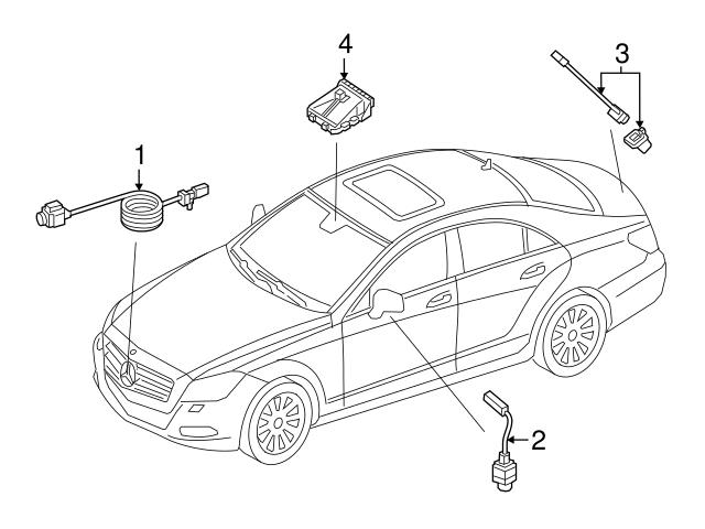 Genuine Mercedes 218905220264 Park Assist Camera; Left Rear, Right Rear ...