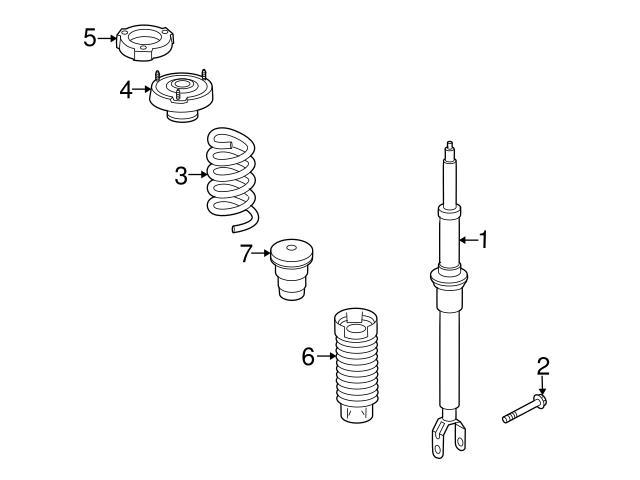 Genuine Mercedes 2193230144 Strut Bumper; Left, Right - Mercedes