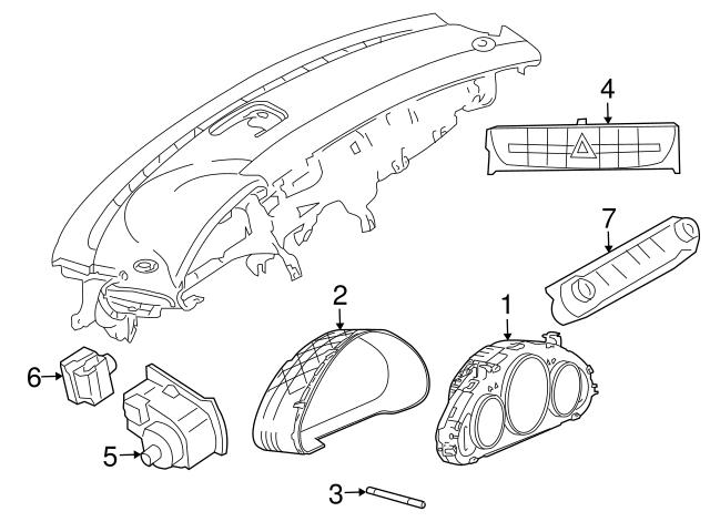 Genuine Mercedes 2195420189 Trip Odometer Reset Stem Knob - Mercedes