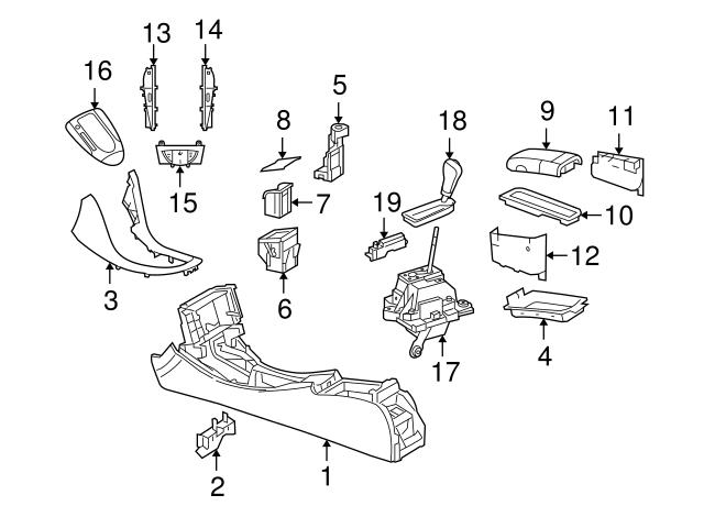 Genuine Mercedes 2196800350 Console Compartment; Front - Mercedes