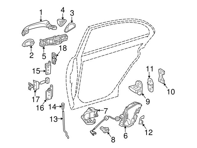 Genuine Mercedes 2197300735 Door Lock Actuator Motor; Rear Left - Mercedes