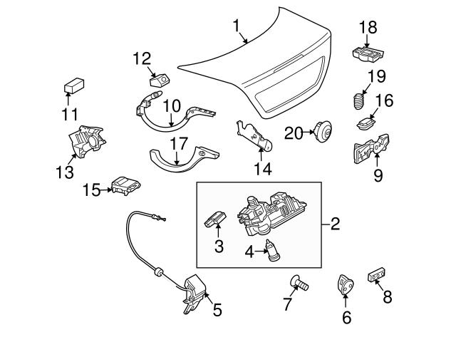 Genuine Mercedes 2198200526 Trunk Lock Actuator Motor - Mercedes