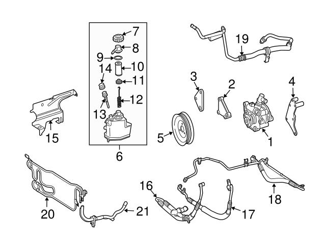 Genuine Mercedes 2203205472 Power Steering Pressure Hose - Mercedes ...