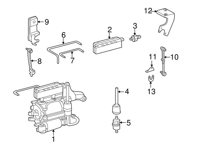 Genuine Mercedes 2203270145 Suspension Air Compressor Line; Rear - Mercedes