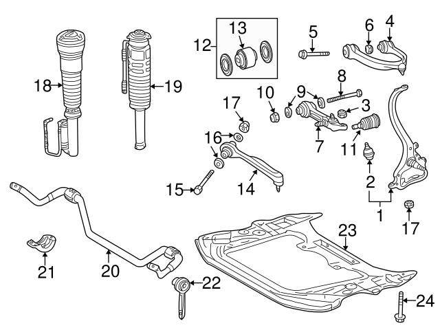 Genuine Mercedes 2203330071 Control Arm Bolt; Left Upper, Right Upper ...