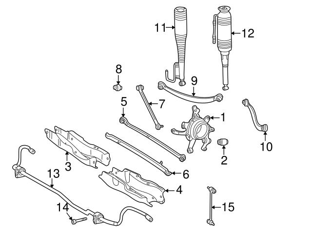 Genuine Mercedes 2203521102 Control Arm; Rear Lower Rearward - Mercedes ...