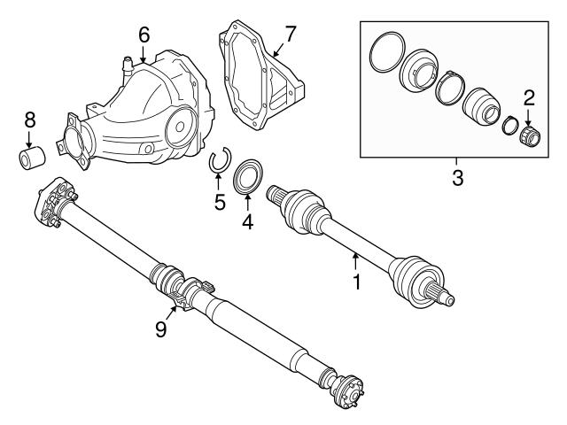 Genuine Mercedes 2203570790 Axle Shaft Seal; Rear Left/Right - Mercedes ...
