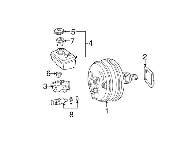 Genuine Mercedes 2204300002 Brake Fluid Reservoir - Mercedes | A2204300002