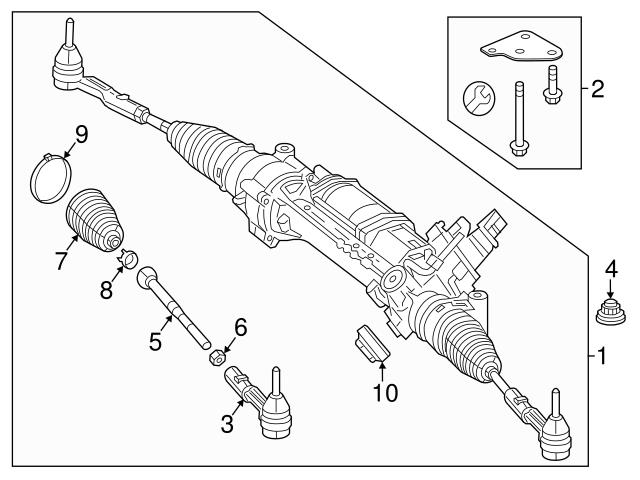 Genuine Mercedes 2204630117 Rack and Pinion Boot Clamp; Left Inner ...