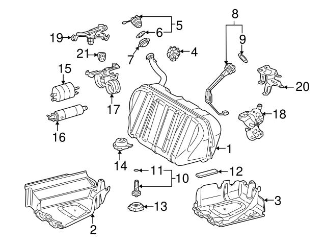 Genuine Mercedes 2204780240 Fuel Pump Mounting Bracket; Upper - Mercedes