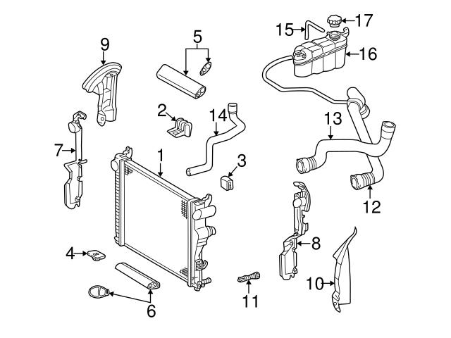 Genuine Mercedes 220500090364 Radiator - Mercedes | 2205000903