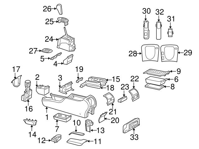 Genuine Mercedes 2206806350 Console Compartment; Center Front ...