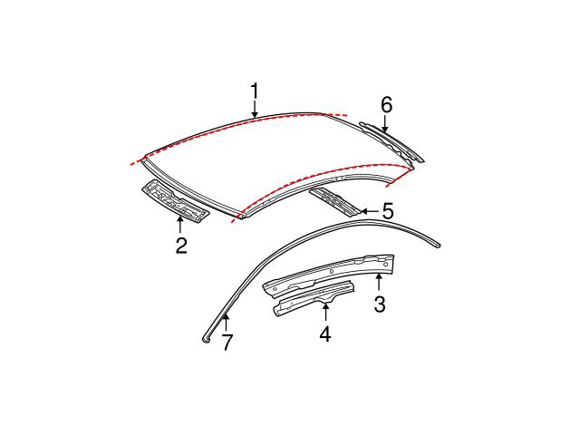 Genuine Mercedes 2206904098 Door Water Deflector; Right - Mercedes ...