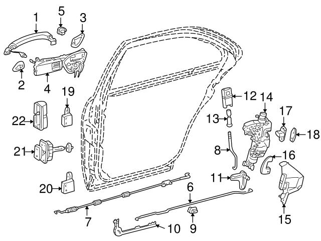 Genuine Mercedes 2207300016 Door Check Strap Rivet; Rear Left/Right ...