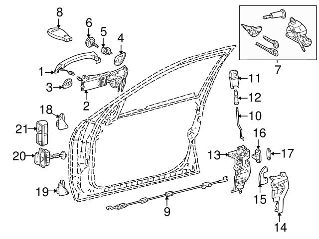 Genuine Mercedes 2207600434 Exterior Door Handle Base; Right - Mercedes