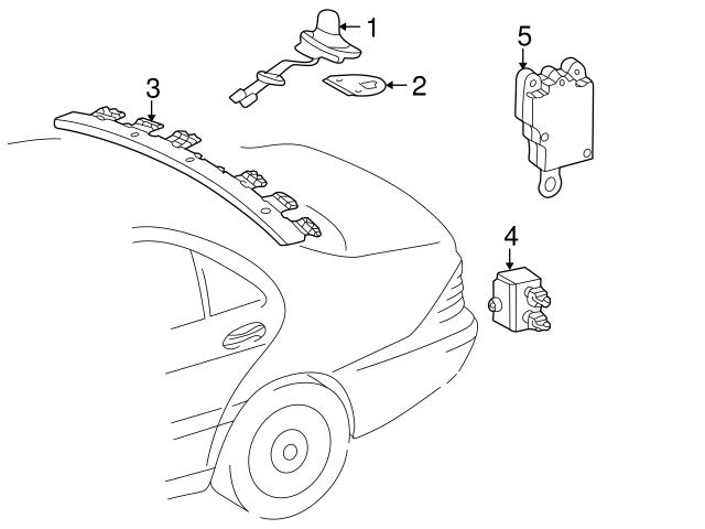 Genuine Mercedes 2208208289 Antenna Amplifier - Mercedes | 2208201289