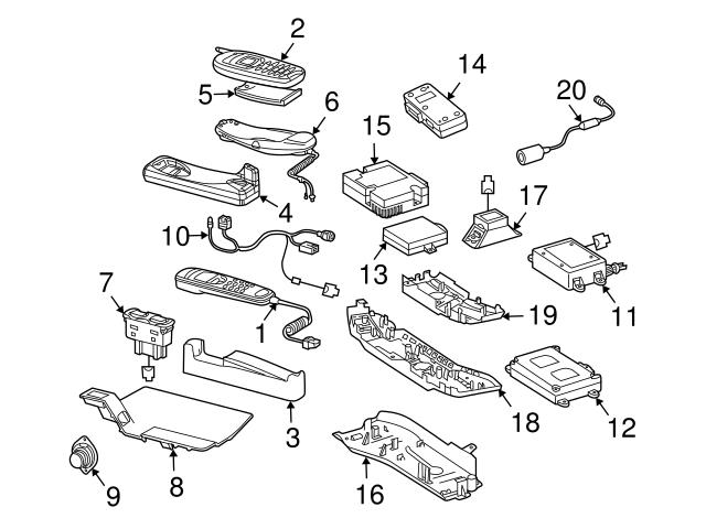 Genuine Mercedes 2208219058 Dome Light Switch - Mercedes | 2208215651 ...