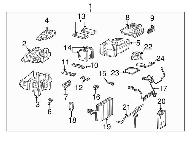 Genuine Mercedes 2208350240 HVAC Blower Motor Housing; Front - Mercedes