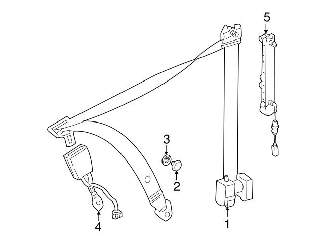 Genuine Mercedes 2208600988 Seat Belt Height Adjuster; Front Left ...