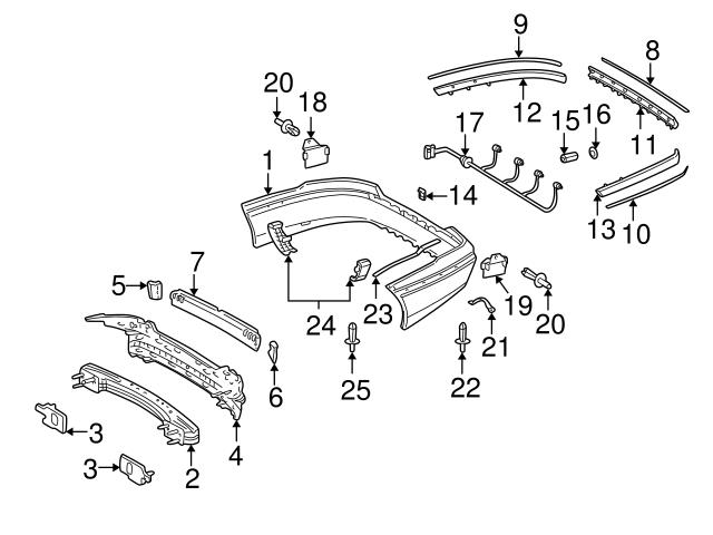 Genuine Mercedes 2208850214 Bumper Cover Reinforcement Beam Bracket ...