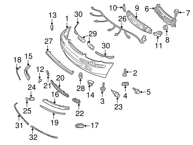 Genuine Mercedes 2208850723 Bumper Cover Grille; Front Center - Mercedes