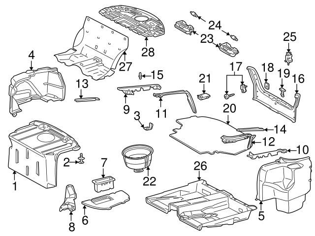 Genuine Mercedes 2209880478 Trunk Trim Panel Clip; Rear - Mercedes