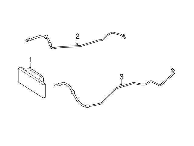 Genuine Mercedes 2212706896 Auto Trans Oil Cooler Tube; Right - Mercedes