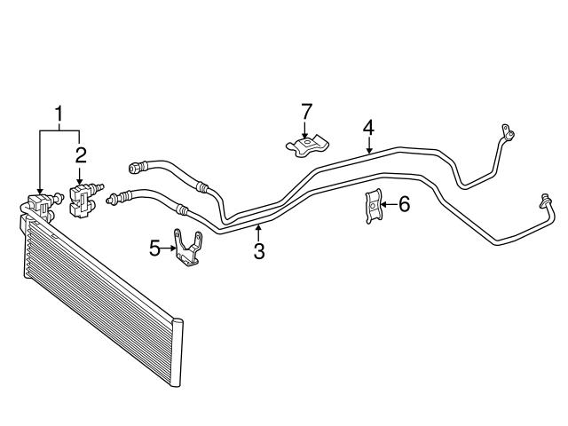 Genuine Mercedes 2212772040 Transmission Oil Cooler Line Bracket - Mercedes