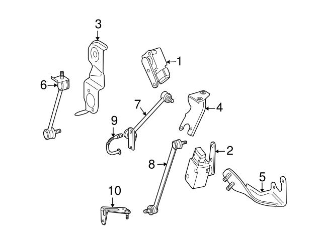 Genuine Mercedes 2213202589 Headlight Level Sensor Strut Support; Rear ...