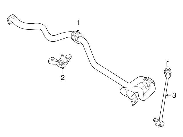Genuine Mercedes 2213230040 Stabilizer/Sway Bar Bracket; Left, Right ...